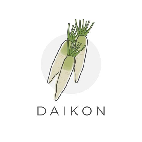 Daikon White Radish Vegetable Cartoon Illustration Logo 25275547 Vector