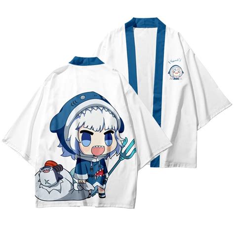 Jual Vtuber Gawr Gura Japanese Kimono Haori Hololive Cosplay Yukata