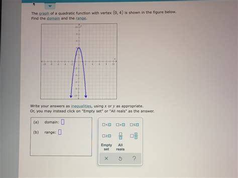 Solved The Graph Of A Quadratic Function With Vertex Chegg