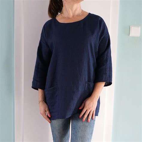 Plus Size Linen Blouse Linen Blouse Plus Size Top Linen Tunics