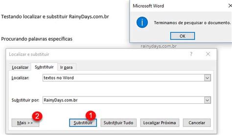 Como Localizar E Substituir Palavras No Word Atalho Pesquisar