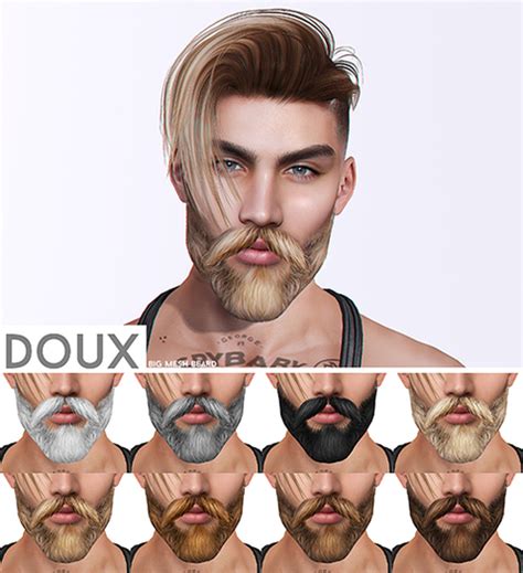 Second Life Marketplace Doux Big Mesh Beard Demo