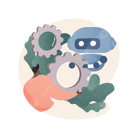 Robot Concept Vector Design Images Collaborative Robotics Abstract