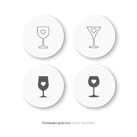 Premium Vector Champagne Glass Icon Design Vector Illustration