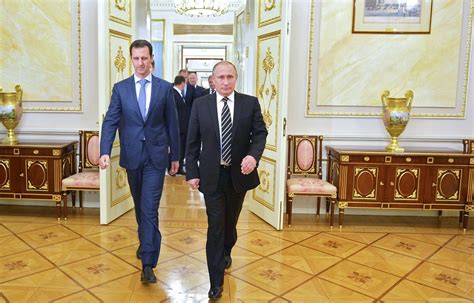 Syrie Bachar Al Assad Est Venu à Moscou Remercier Vladimir Poutine