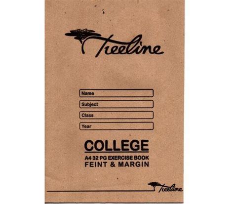 TREELINE A4 College Exercise Book 32 Page Feint And Margin