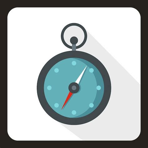 Premium Vector Compass Icon In Flat Style With Long Shadow Search