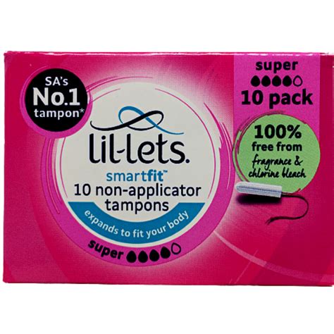 Lil Lets Smartfit Non Applicator Tampons Super 10 Pack