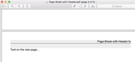 Example Page Break With Headerfo
