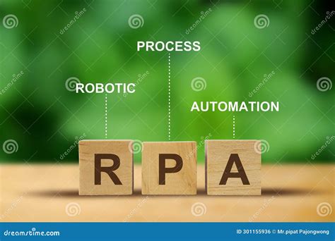 RPA Robotic Process Automation Concept Computer Robotic Process Automatisation Vector