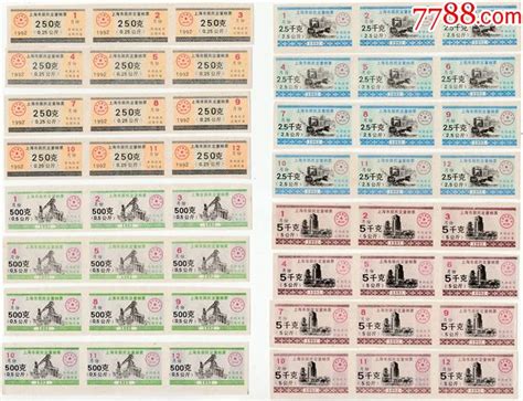 92上海市居民定量粮票（1 12月48全（新）粮票黎花集藏【7788收藏收藏热线】