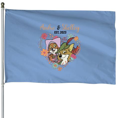 Retro Robin Hood Maid Marian House Flags