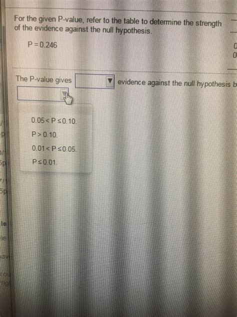 Solved For The Given P Value Refer To The Table To Chegg