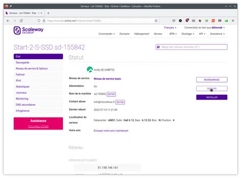 Utiliser La Console De Secours Scaleway Le Blog Technique De Microlinux