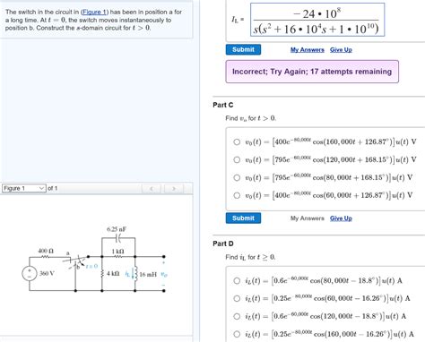 Solved The Switch In The Circuit In Figure 1 Has Been In