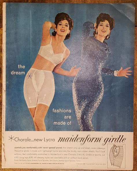 Vintage Maidenform Girdle Ad 1963 Retro Decor Etsy
