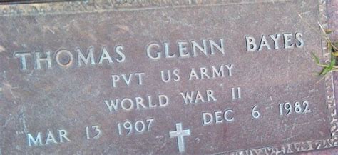 Thomas Glenn Bayes 1907 1982 Find A Grave Memorial