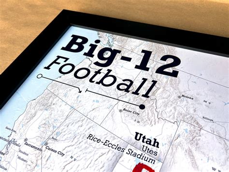 Big 12 Map College Football Teams And Stadiums 2024 Geojango