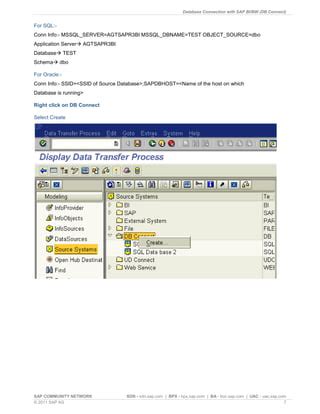Db Connect With Sap Bw PDF