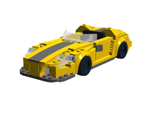 Lego Moc Yellow Sports Car By Turbo8702 Rebrickable Build With Lego