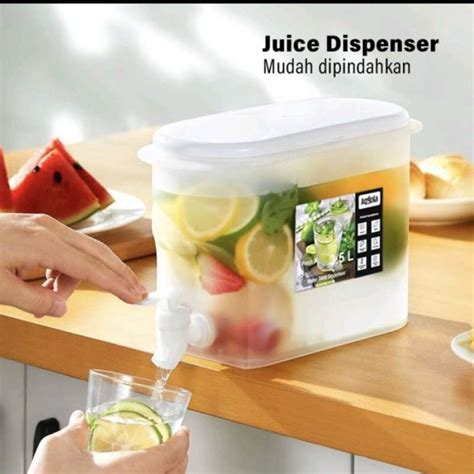 Jual DISPENSER TEMPAT BOTOL KULKAS AIR JUICE 3 5 LITER 3 5L WATERTANK