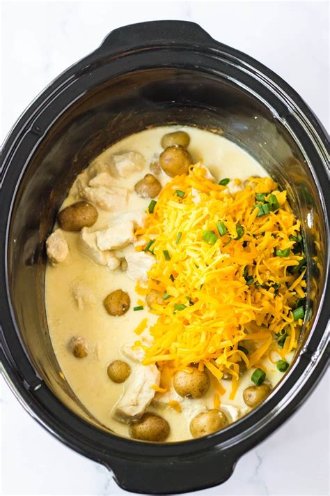 Slow Cooker Million Dollar Chicken And Potatoes Life With The Crust