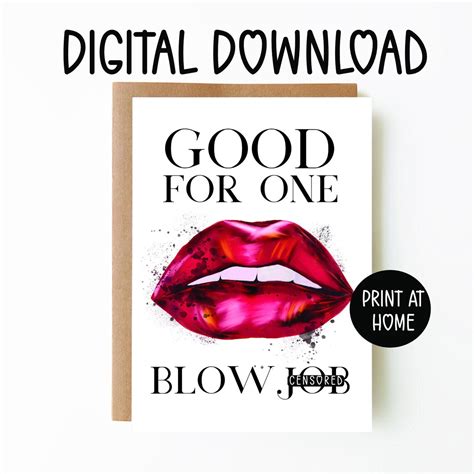 Dirty Oral Sex Card For Him Naughty Birthday Card Sexy Anniversary Card Digital Download