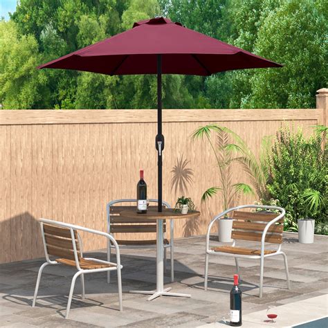 Maypex Outdoor Patio Umbrella 75 Ft Burgundy Weather Resistant