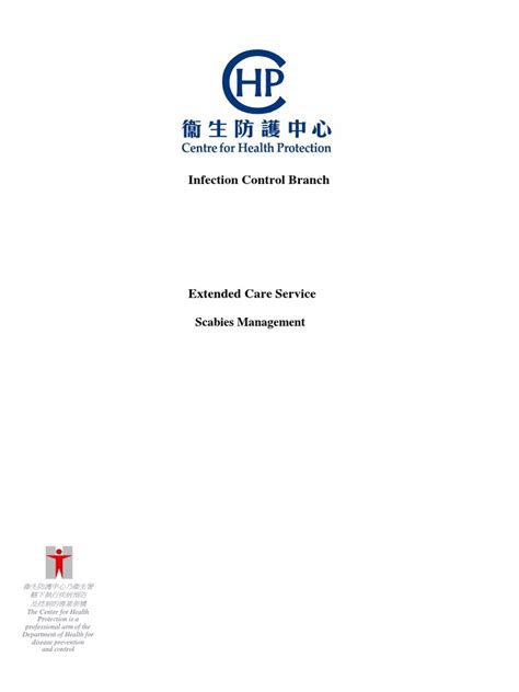 Infection Control Branch Scabies Management Pdf Epidemiology