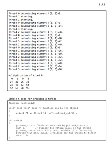 Of CS Name Programming Project Threads Chegg