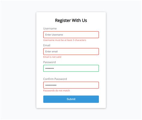 Github Mbenson025form Validator User Input Specification Js Practice