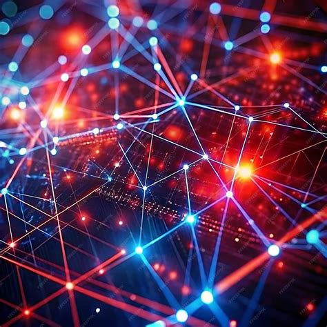 Abstract Digital Data Network Futuristic Connectivity And Data Flow Premium Ai Generated Image
