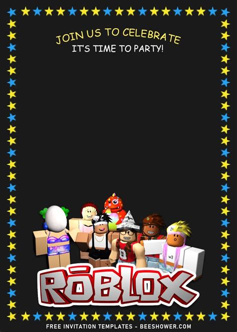 8 Best Roblox Gamer Birthday Invitation Templates Birthday