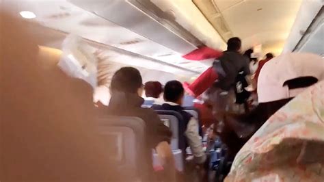 Dramatic Video Shows Air China Passengers Crew Flung Into The Air