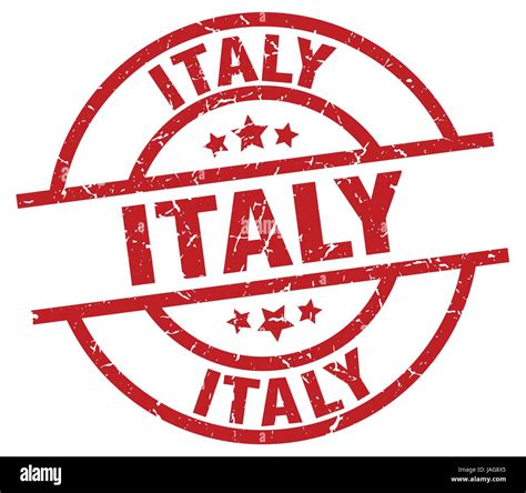 Italy Red Round Grunge Stamp Stock Vector Image And Art Alamy