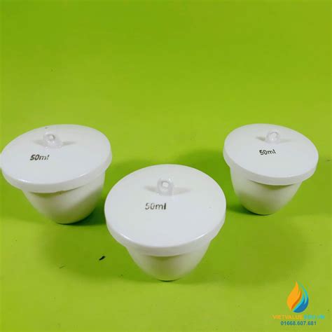 Chén Sứ Nung Có Nắp Phòng Thí Nghiệm Dung Tích 50ml Vietvalue