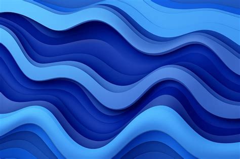 Premium Photo Blue Wavy Shapes On Transparent Background