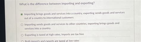 Solved What Is The Difference Between Importing And