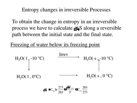 PPT Entropy Changes In Irreversible Processes PowerPoint Presentation ID