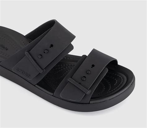 Crocs Brooklyn Buckle Low Sandals Black Womens Sandals