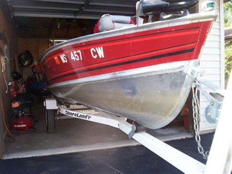 1992 14 Lund Fishing Boat W 25 Hp Johnson Long Shaft Lund Rebel