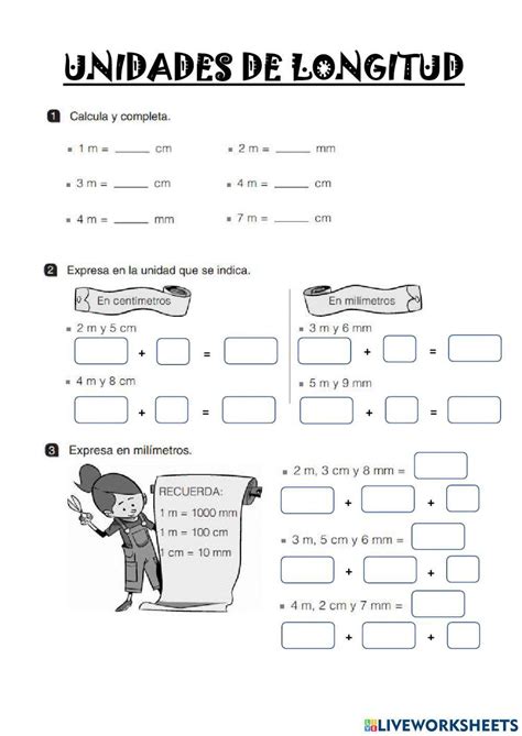 Unidades De Lon Free Interactive Worksheets 1330180