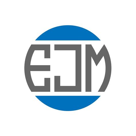 Ejm Letter Logo Design On White Background Ejm Creative Initials