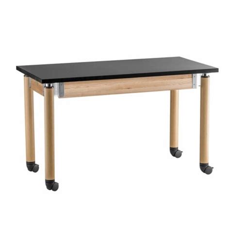 Nps Signature Series 30x60 Wood Science Lab Table With Casters In Oak