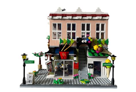 Lego Moc Noodle Bar Ice Cream Shop And Arcade Modular Corner Alternate