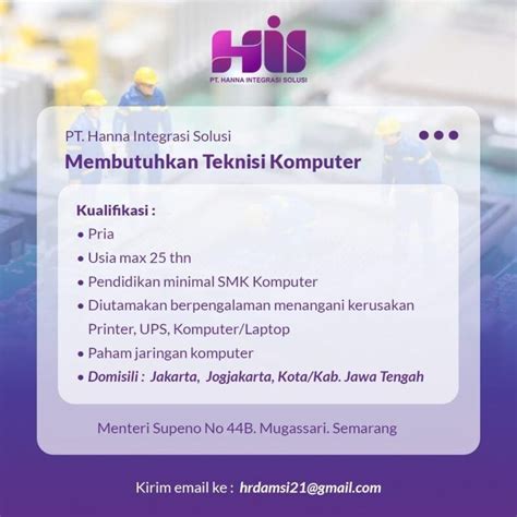 Loker Jogja Id On Linkedin Lowongan Kerja Teknisi Komputer Di Pt