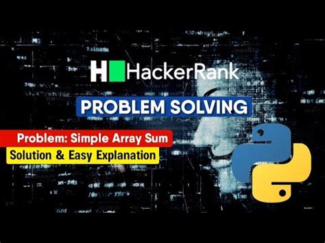 Simple Array Sum How To Solve Competitive Questions On HackerRank Data