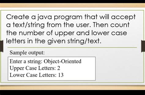 Solved Create A Java Program That Will Accept A Textstring