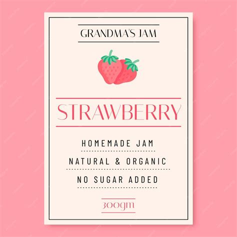 Free Vector Jam Label Template Design
