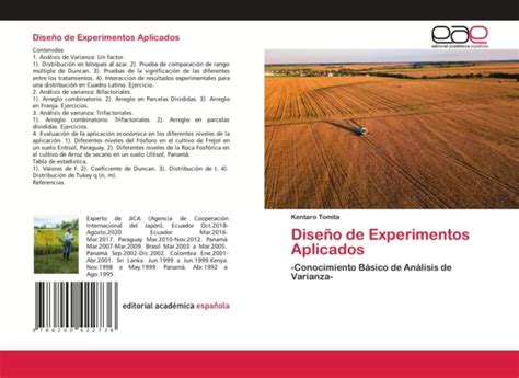 DISEÑO DE EXPERIMENTOS Aplicados Conocimiento Básico de Análisis de
